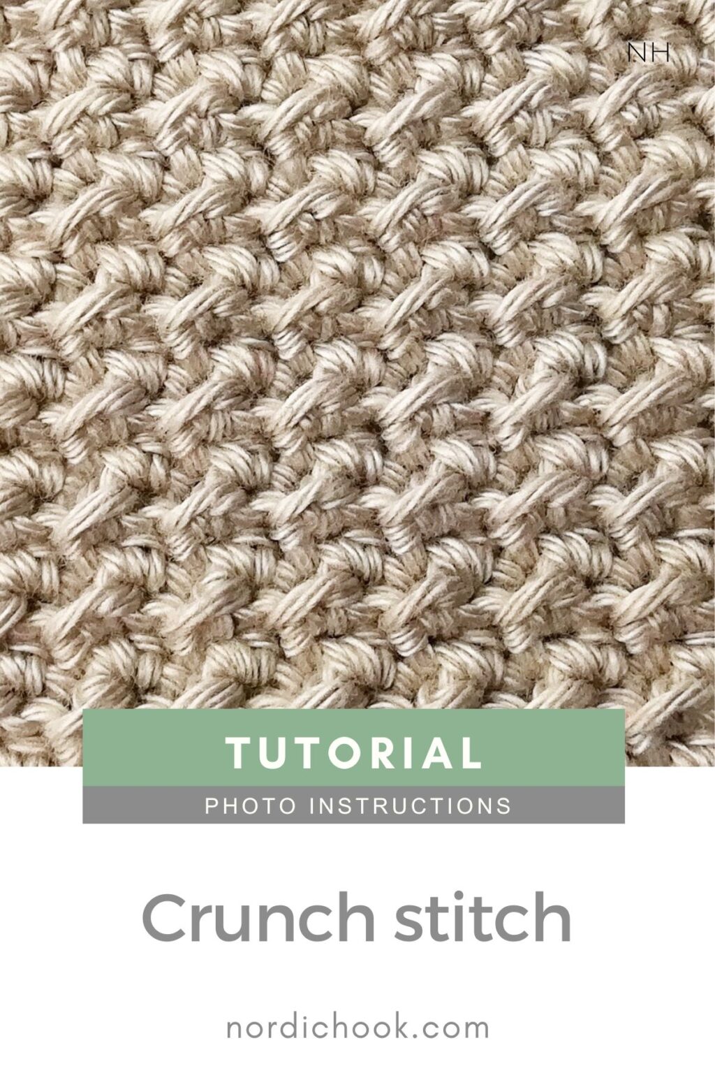 Crunch stitch - Nordic Hook - Free crochet stitch tutorial