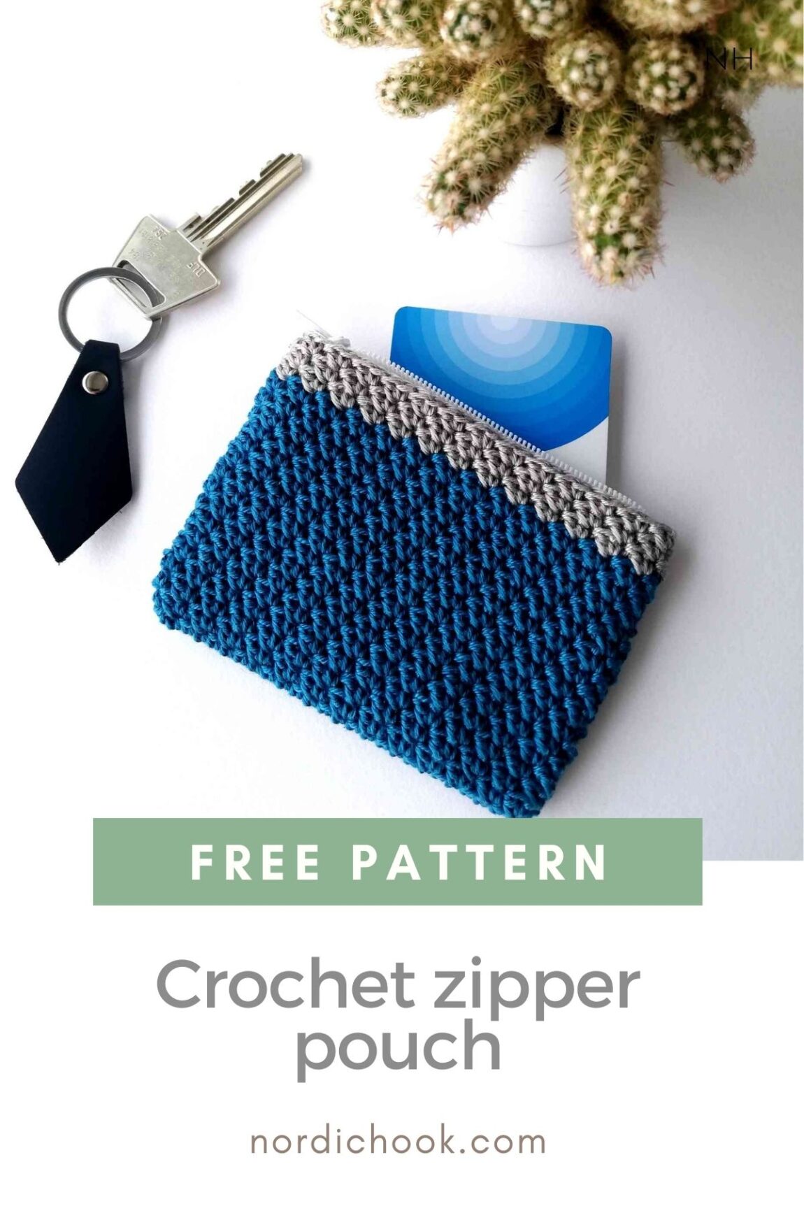 Crochet zipper pouch Suzette - Nordic Hook - Free crochet pattern