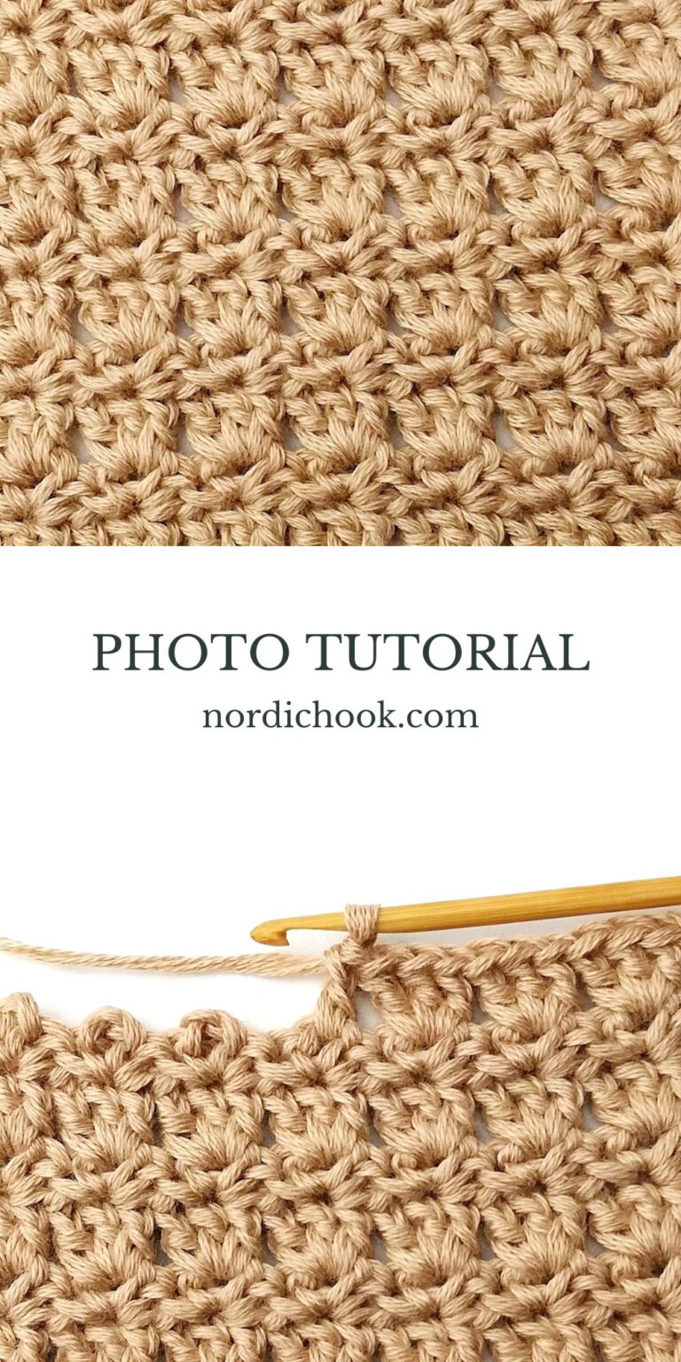 Primrose stitch - Nordic Hook - Free crochet tutorial step-by-step