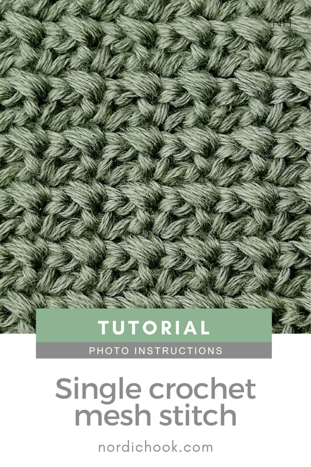 Single crochet mesh stitch - Nordic Hook - Free crochet tutorial