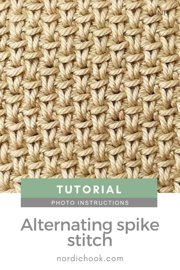 Classic and modified alternating spike stitch - Nordic Hook - Free tutorial