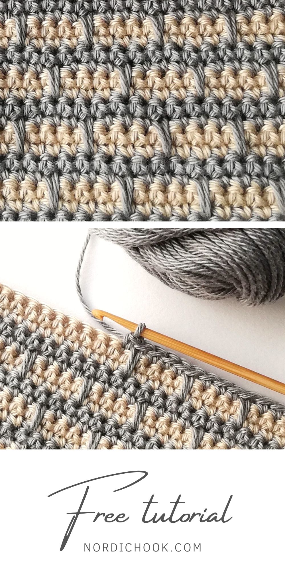 The brick stitch - Nordic Hook - Free crochet stitch tutorial