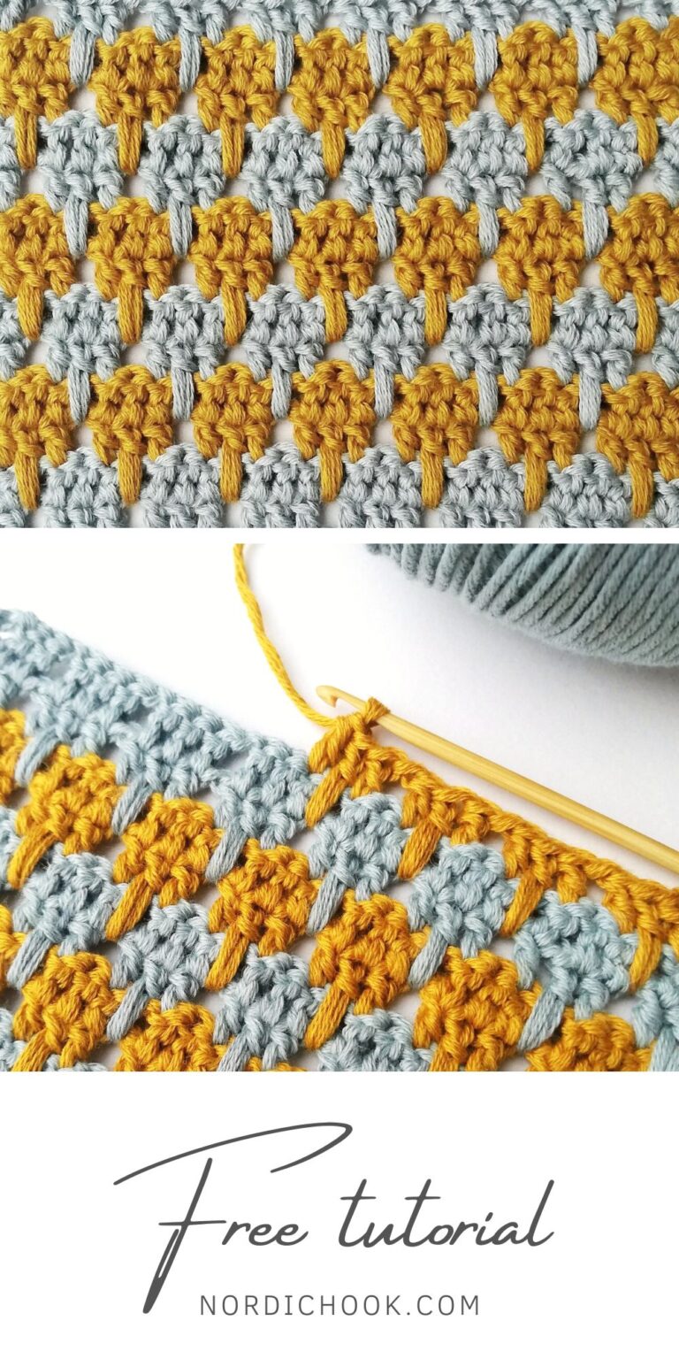 The larksfoot stitch - Nordic Hook - Free crochet stitch tutorial
