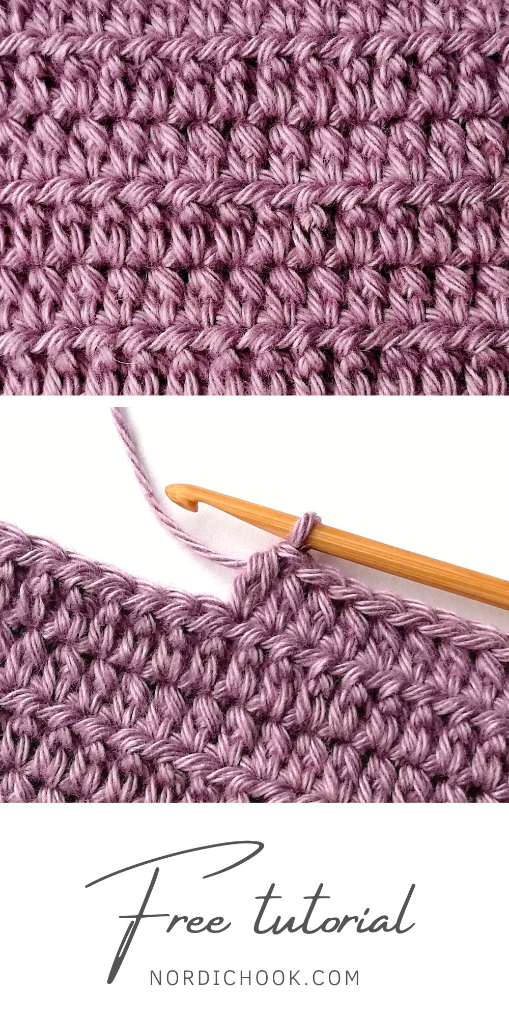 The extended half double crochet - Nordic Hook - Free crochet stitch ...
