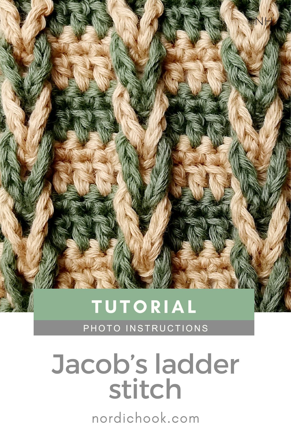 The Jacob's ladder stitch - Nordic Hook - Free crochet stitch tutorial