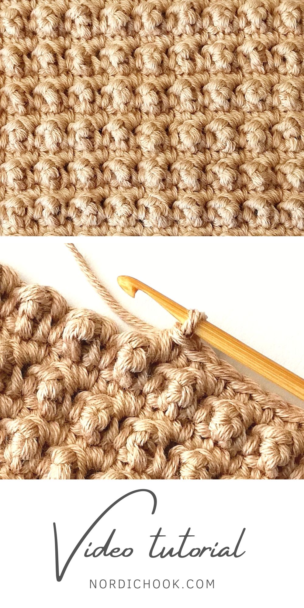 The aligned cobble stitch - Nordic Hook - Free crochet stitch tutorial