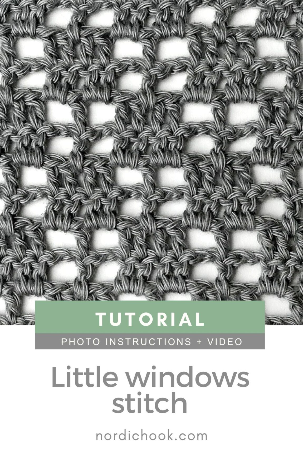 The little windows stitch - Nordic Hook - Free crochet stitch tutorial