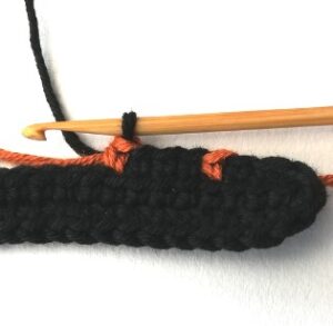 Spooky Halloween drawstring bag with a bat - Free pattern