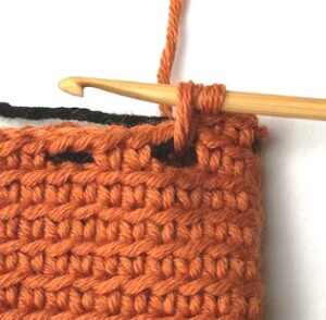 Spooky Halloween drawstring bag with a bat - Free pattern