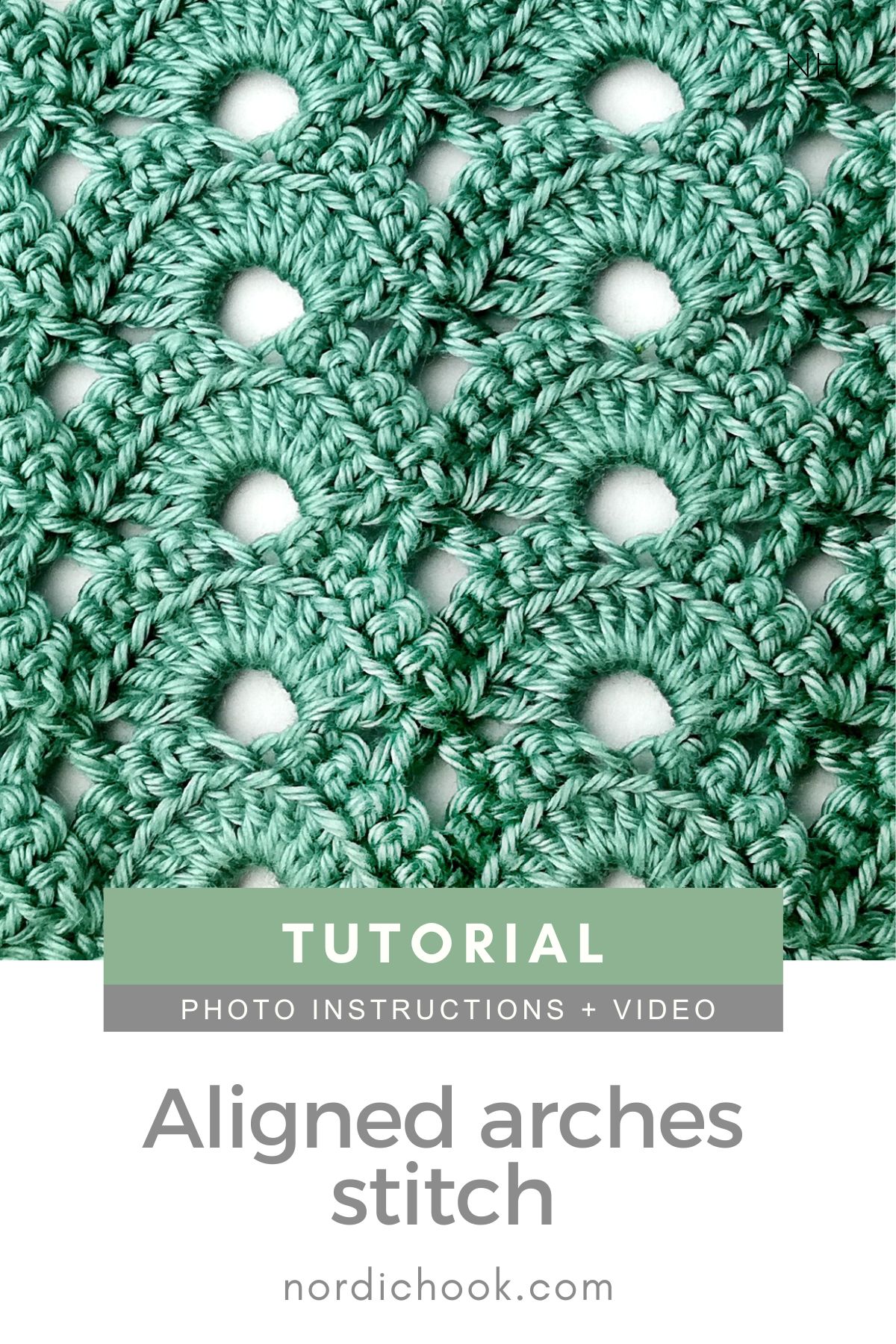 The aligned arches stitch - Nordic Hook - Free crochet stitch tutorial