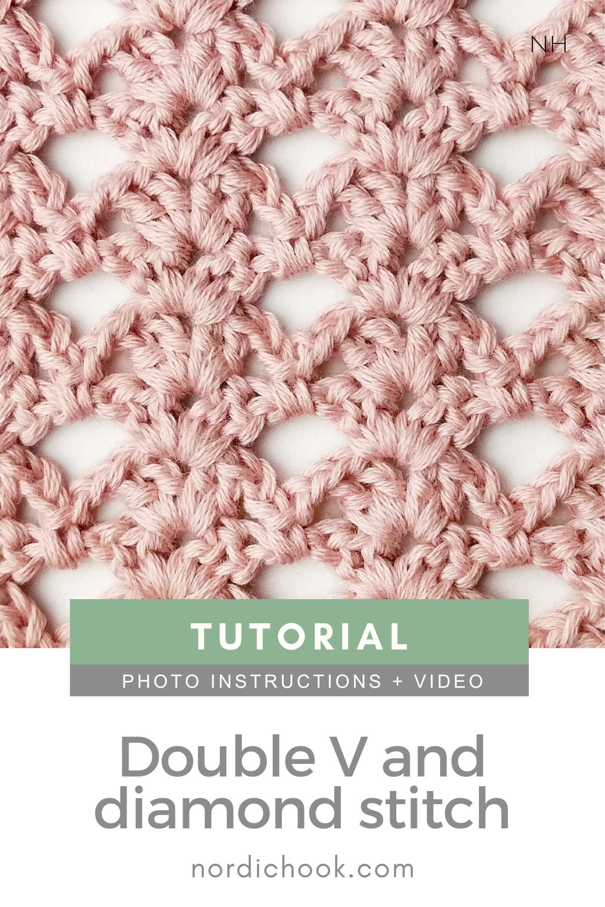 The double V and diamond stitch - Nordic Hook - Free crochet stitch ...