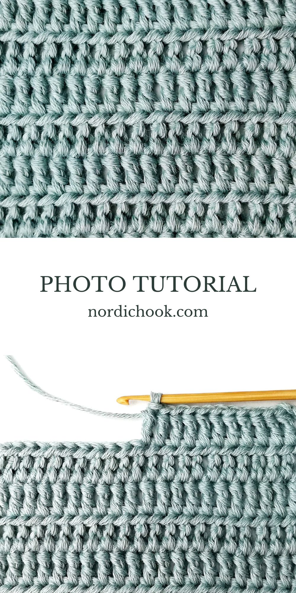 Half treble crochet - Nordic Hook - Free crochet stitch tutorial