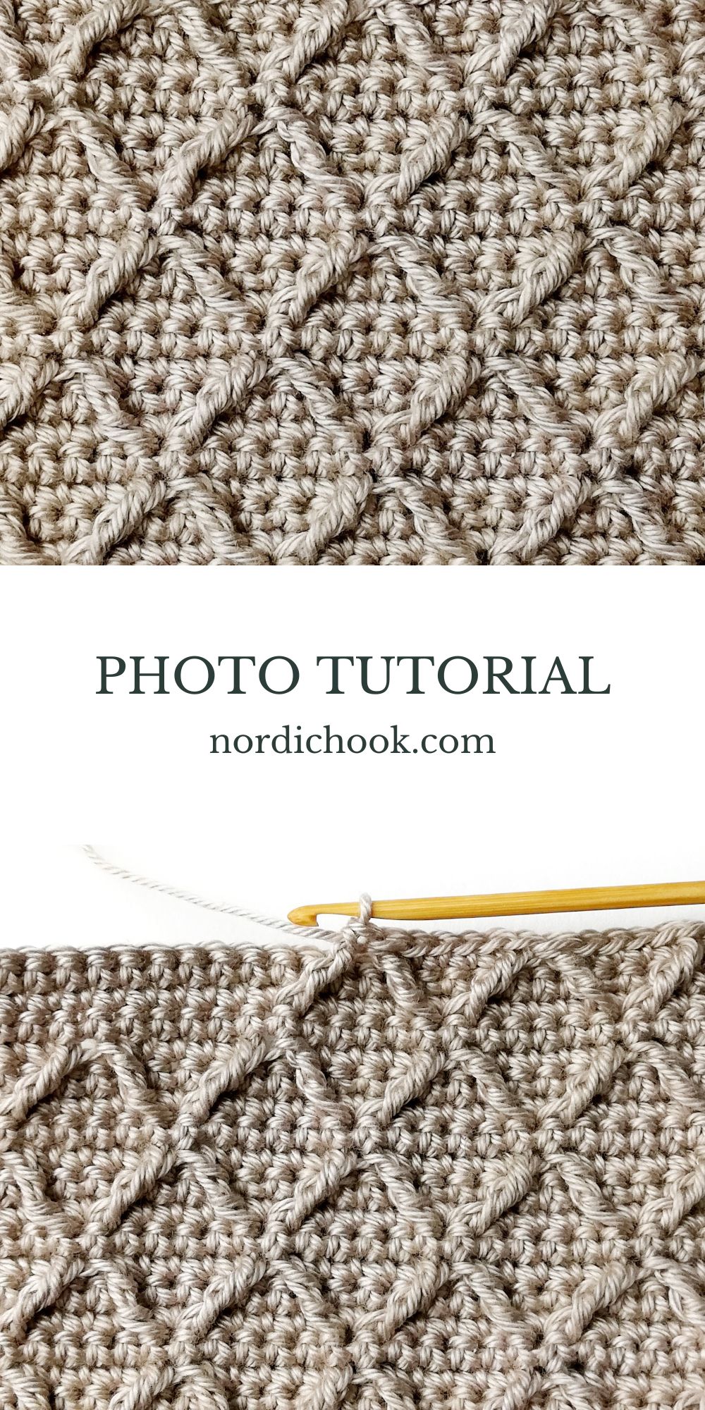 Lattice stitch - Nordic Hook - Free crochet stitch tutorial