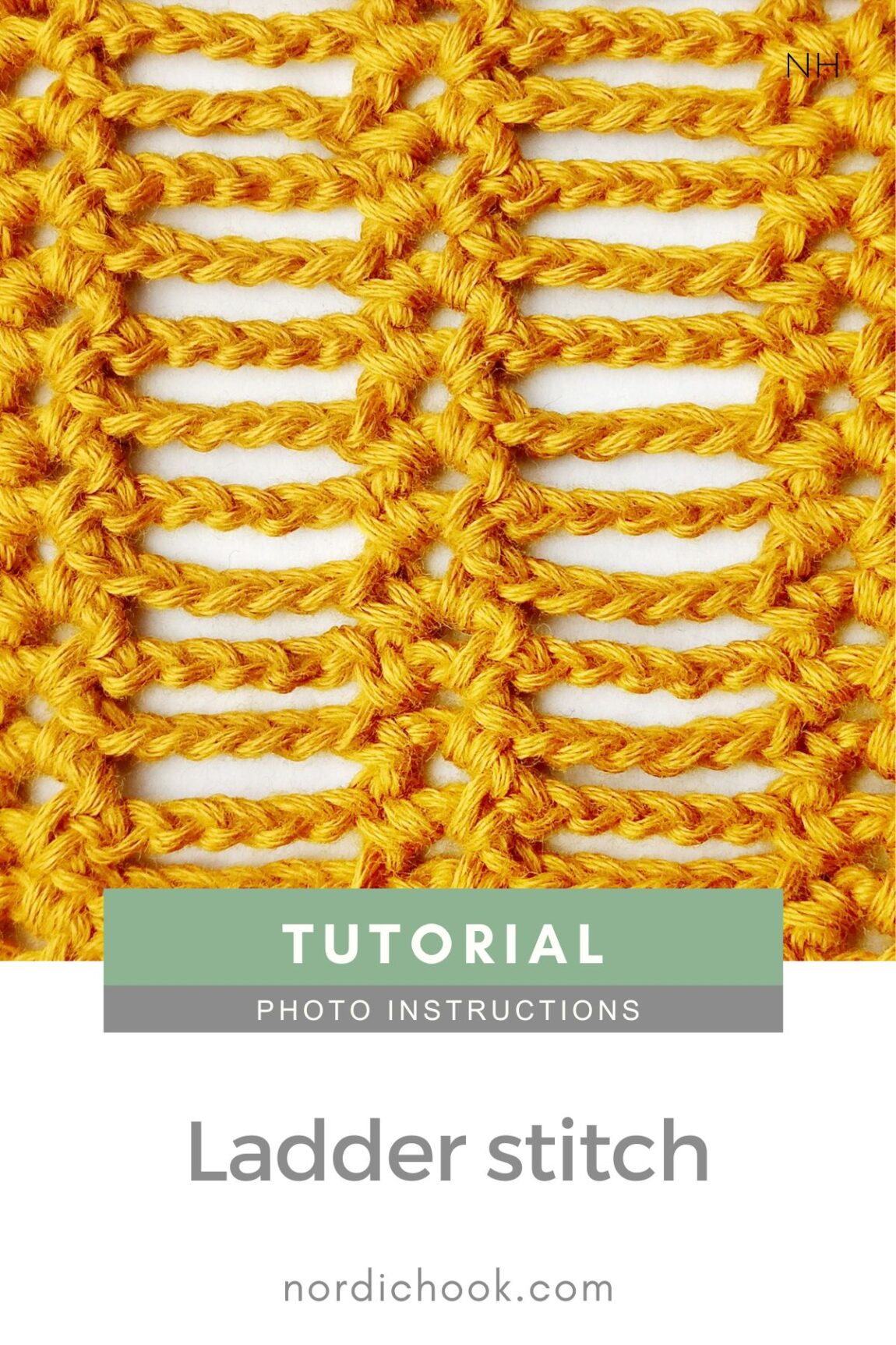 Ladder stitch - Nordic Hook - Free crochet stitch tutorial