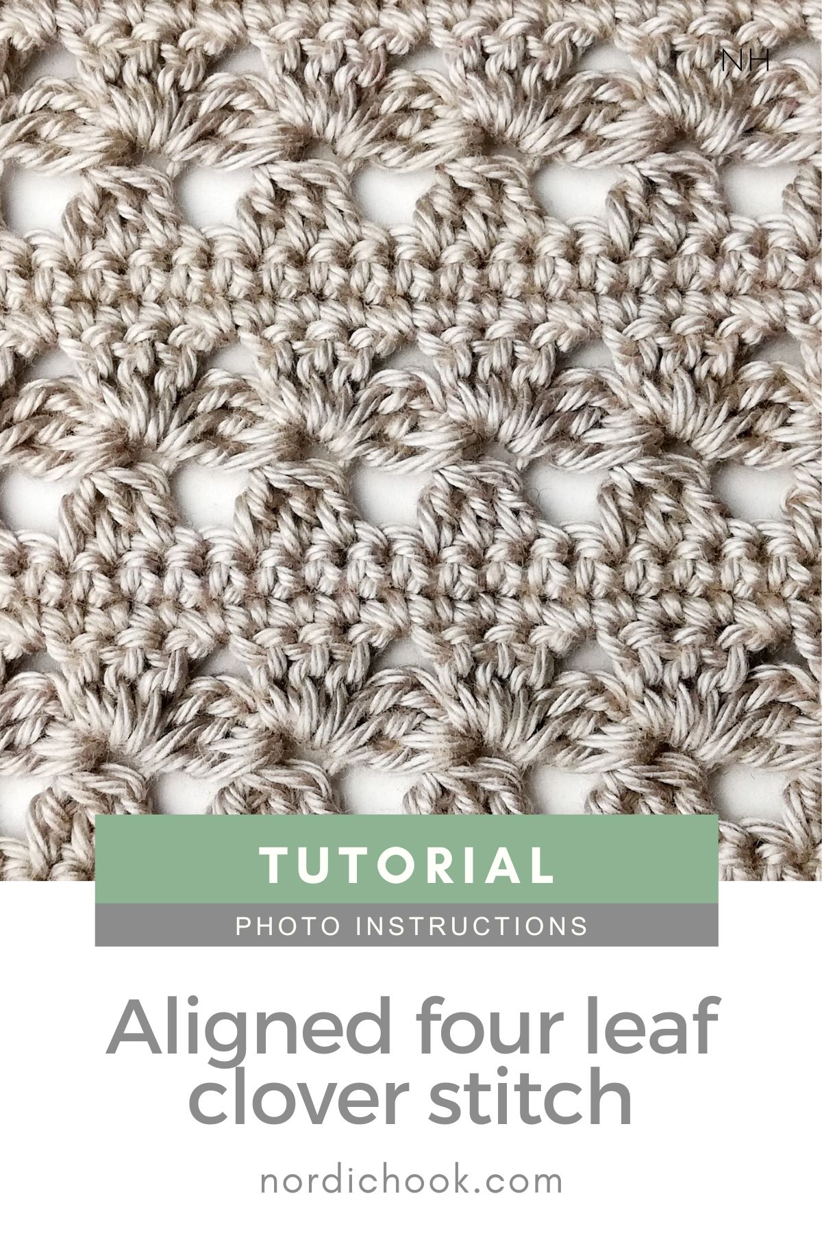 Aligned four leaf clover stitch - Nordic Hook - Free crochet stitch ...