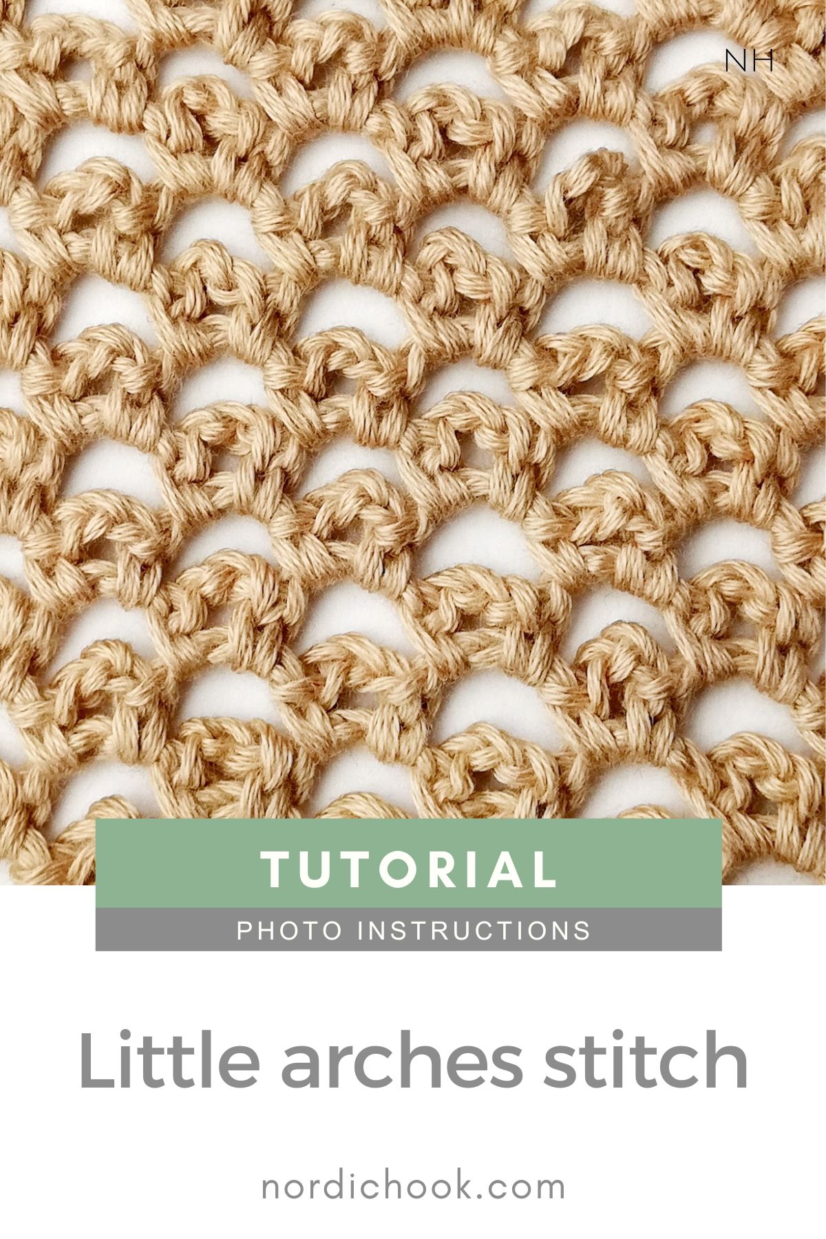 Little arches stitch - Nordic Hook - Free crochet stitch tutorial