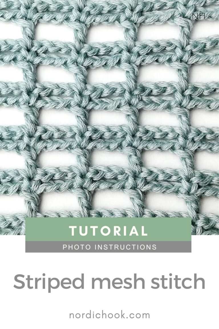 Striped mesh stitch - Nordic Hook - Free crochet stitch tutorial