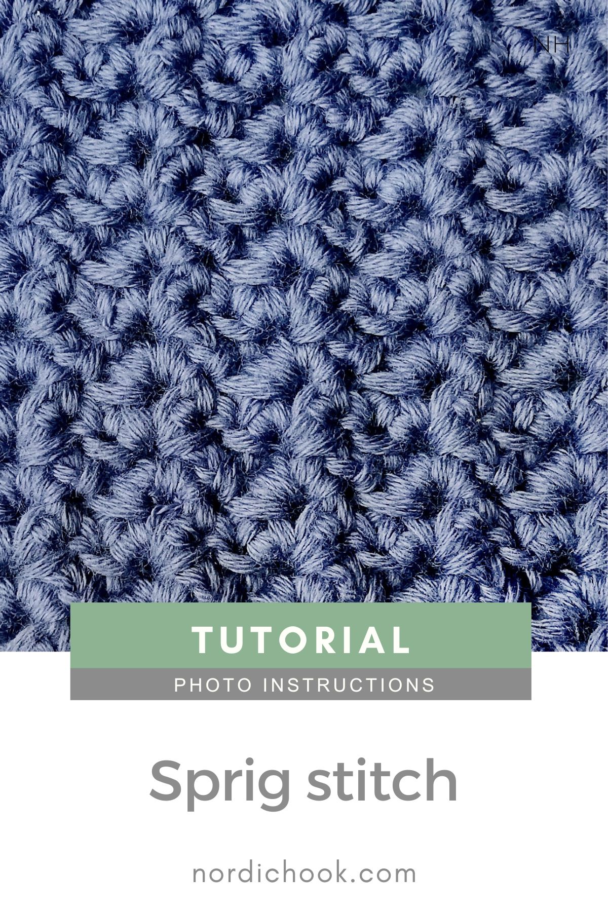 Sprig stitch - Nordic Hook - Free crochet stitch tutorial